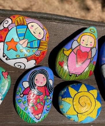 Painting Angel Rocks! Restore Your Creative Spirit! - SparkleGals Art ...
